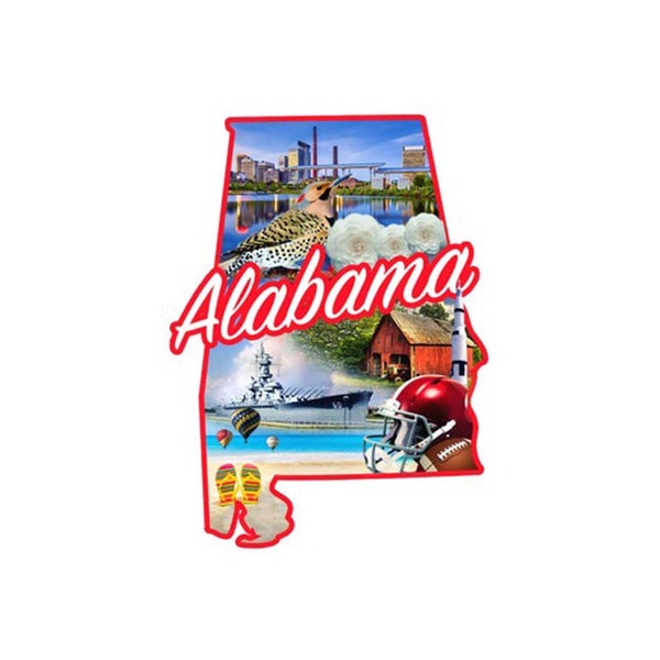 Tri-State Souvenir and Novelty Alabama Large Foil Magnet | Palmetto Moon