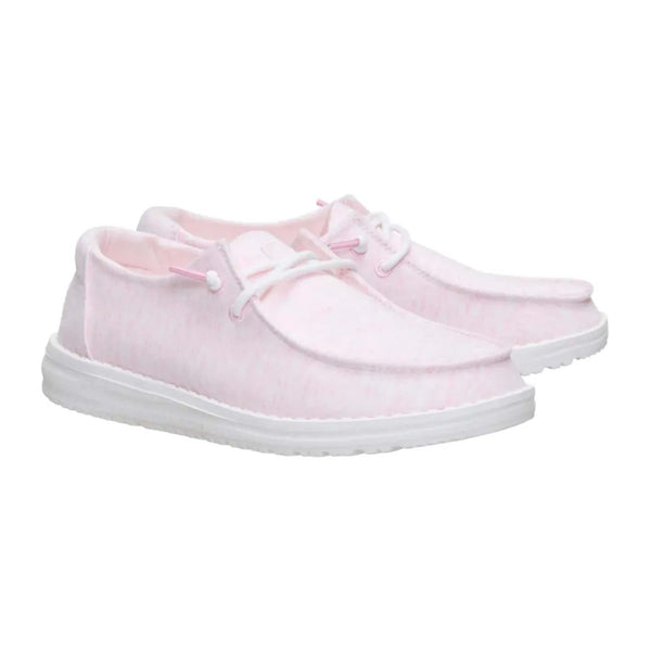 HEYDUDE Women's Wendy Stretch Jersey Shoes in Light Pink | Palmetto Moon