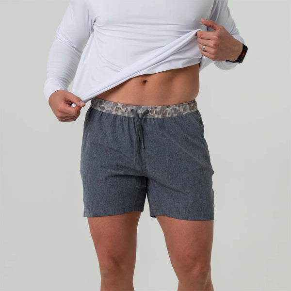 Burlebo Men's Athletic Shorts in Grizzly Grey| Palmetto Moon