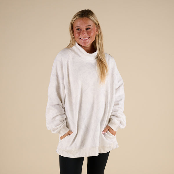 Love Bug Apparel Woodlands Camo Mock Neck Sweatshirt | Palmetto Moon