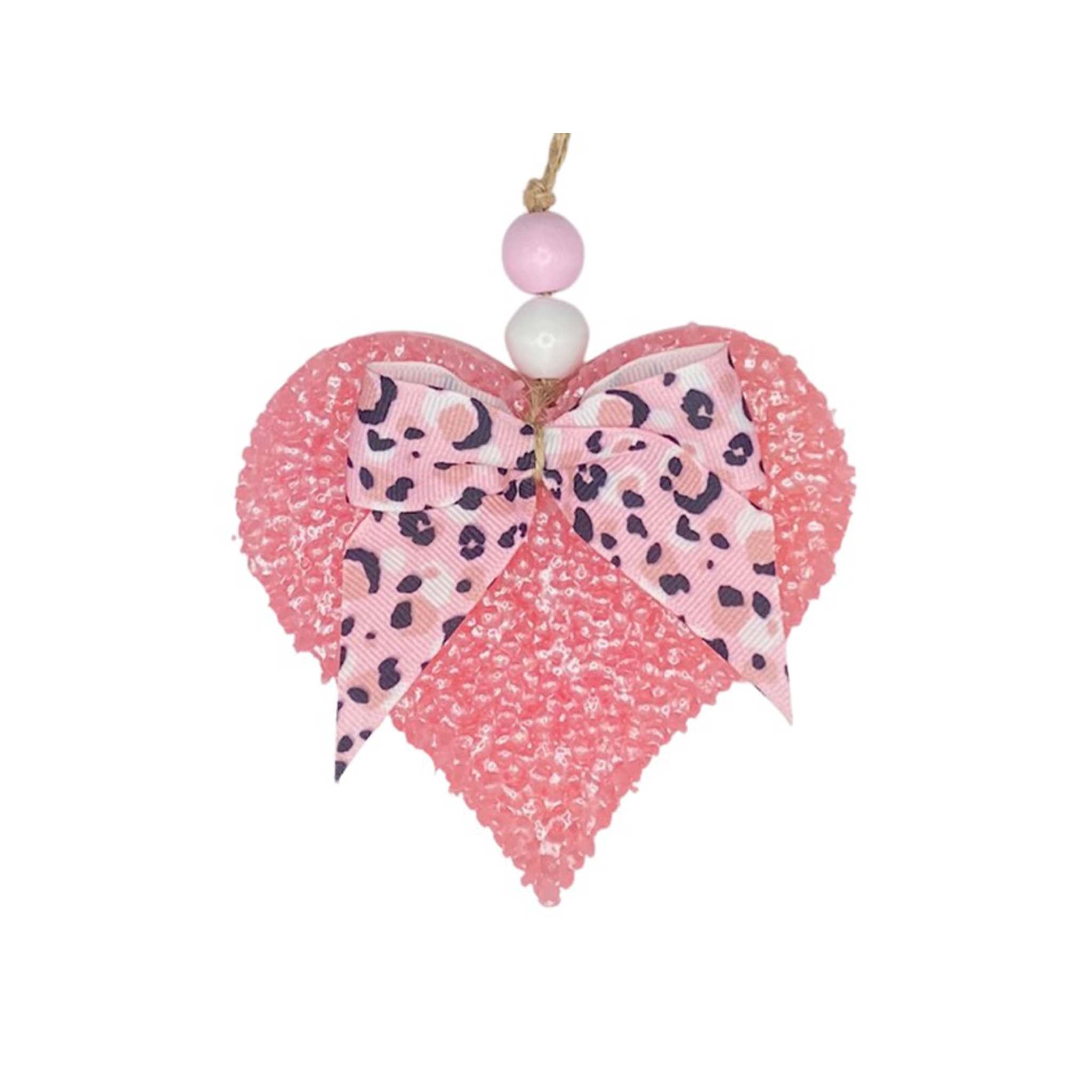Funky Freshies Pink Heart Freshie with Cheetah Print Bow | Palmetto Moon