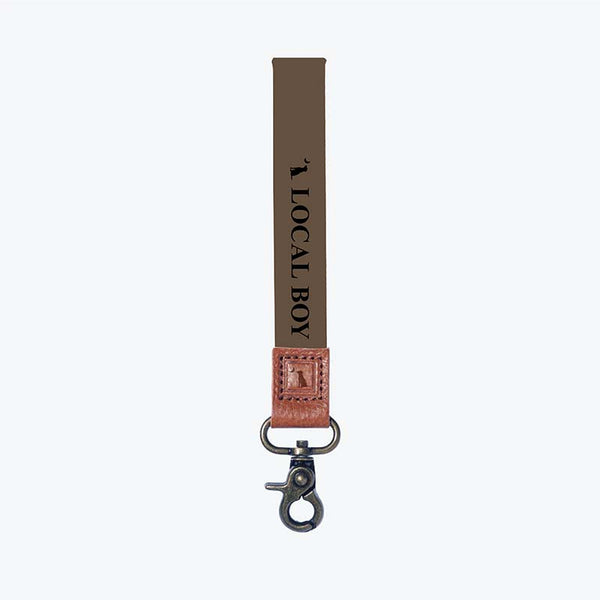Local Boy Outfitters Brown Logo Wrist Lanyard | Palmetto Moon