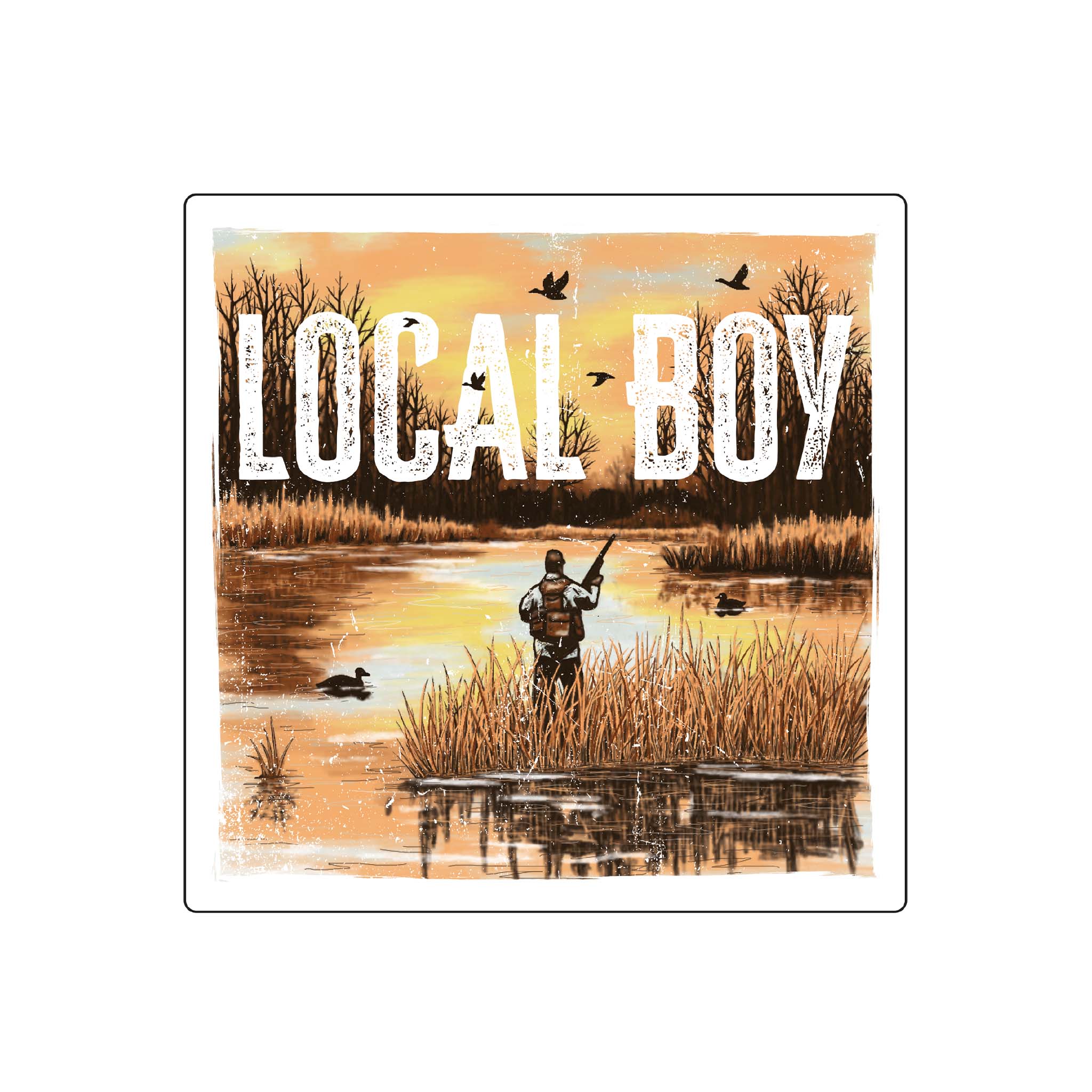 Local Boy Outfitters Square Waterfowl Decal | Palmetto Moon