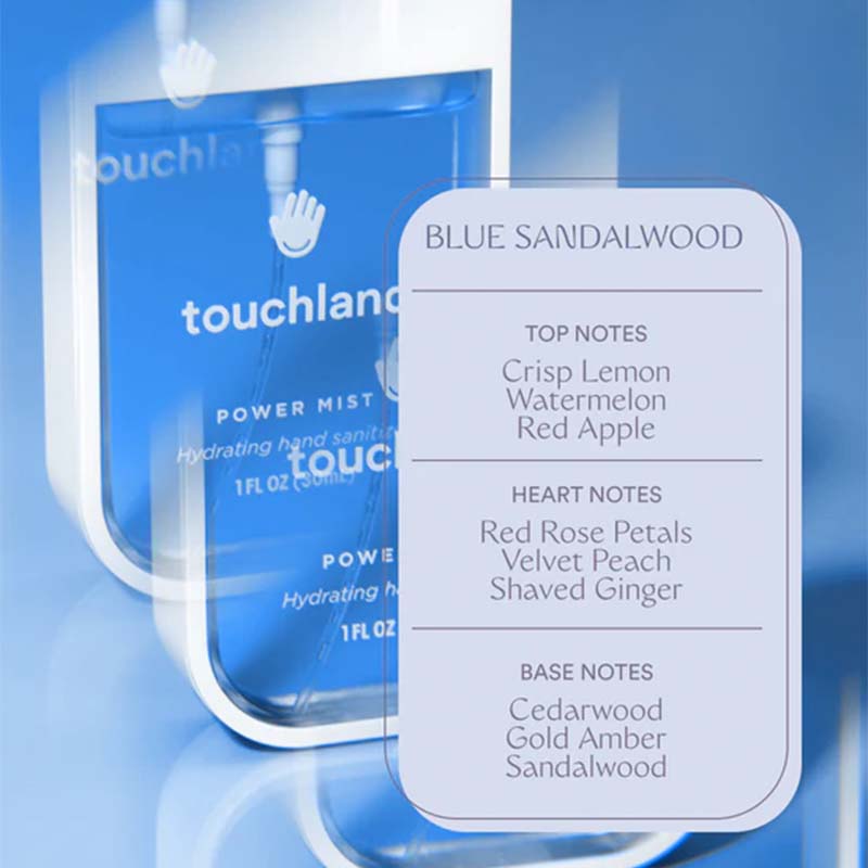 Touchland Blue Sandalwood 30ml Power Mist Hand Sanitizer | Palmetto Moon
