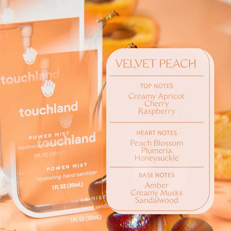 Touchland Peach 30ml Power Mist Hand Sanitizer | Palmetto Moon
