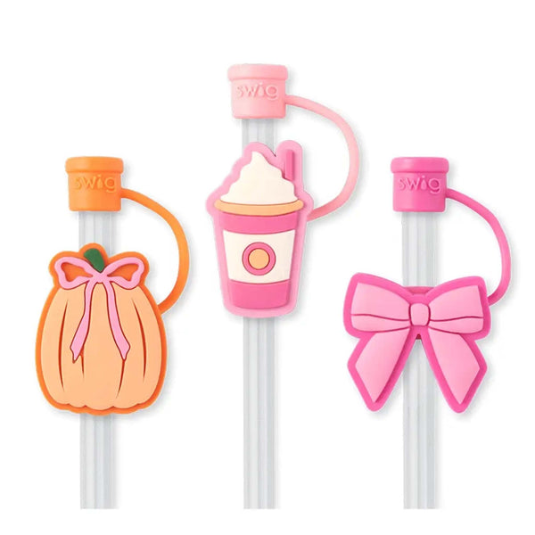 Swig™ Pumpkins and Bows Straw Topper Set | Palmetto Moon
