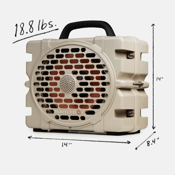 Turtlebox Grande Portable Speaker in Tan | Palmetto Moon