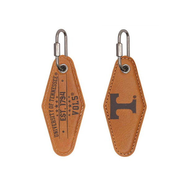 ZEP-PRO UT Tan Leather Diamond Keychain | Palmetto Moon