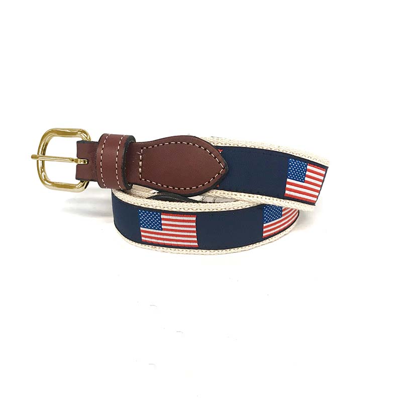 USA Flag Ribbon Belt | Palmetto Moon