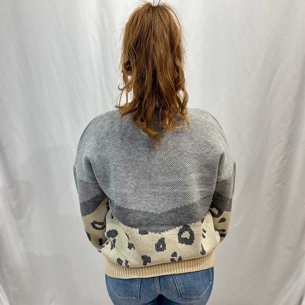 Andree By Unit Chevron Animal Pullover Sweater | Palmetto Moon