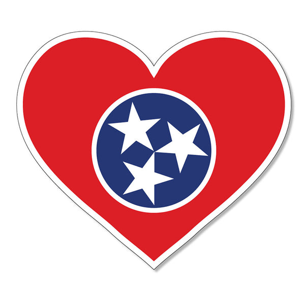 3 inch Heart Tri-Star Decal | Palmetto Moon