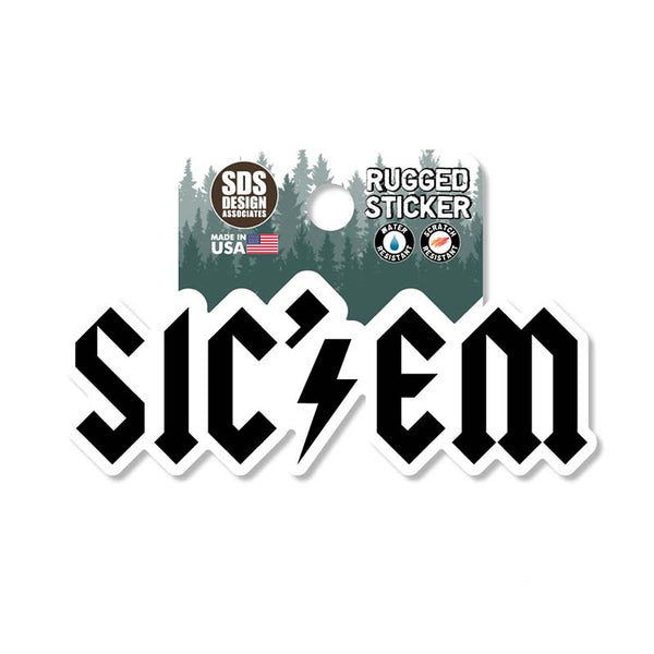 SDS Design Associates Sic 'Em Lightning Rugged Sticker | Palmetto Moon